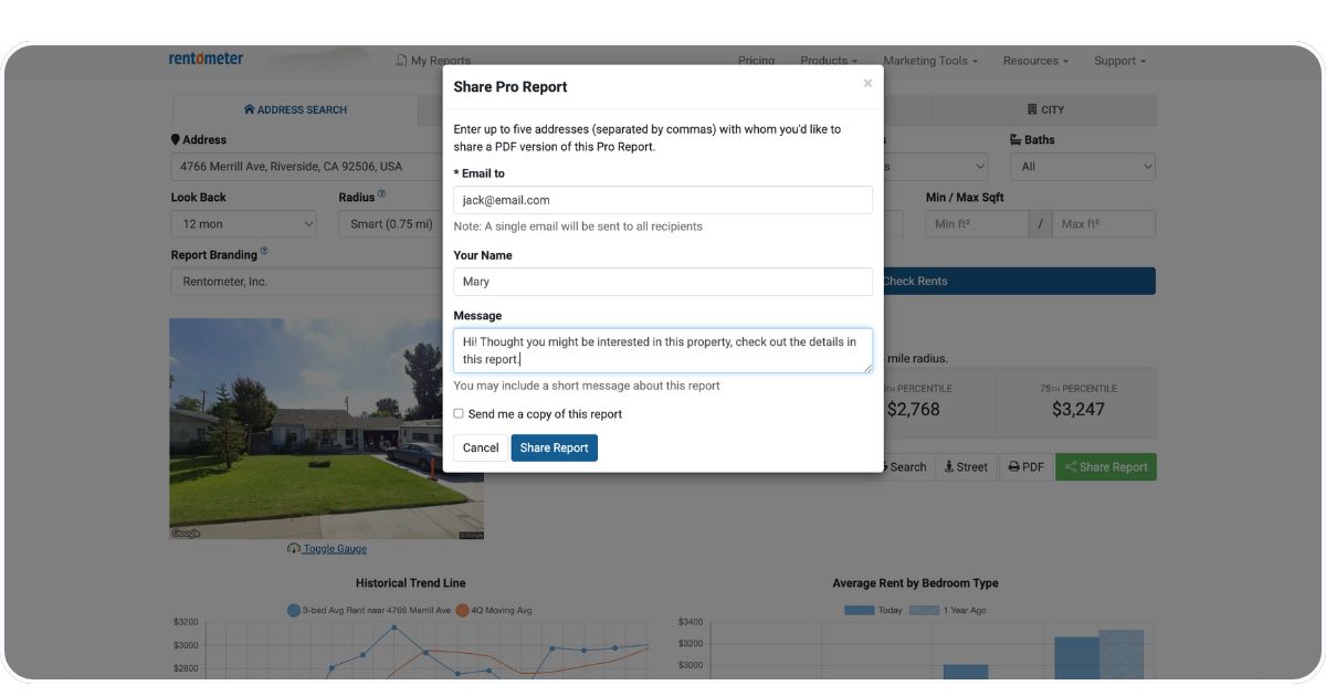 Save Time and Look Sharp: Share Rentometer Pro Reports Instantly